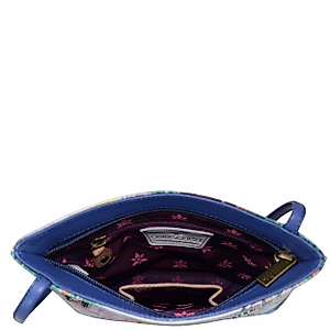 Anuschka Women's Hand Painted Slim Crossbody With Front Zip - Venetian Story