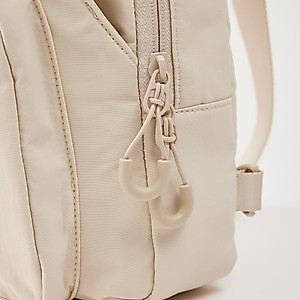 VAKAER Small Sling Bag for Women, Small Crossbody Bag with Adjustable Straps, Lightweight Chest Bag Casual Daypack Backpacks for Travel Hiking (Beige)