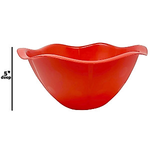 Plastic Serving Bowls for Parties (13inch Diameter - Set of 4), Chip Bowls for Parties, Popcorn Bowls, Plastic Bowls for Parties, Candy Bowls, Large Plastic Bowls