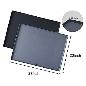 Leikaendi Under Sink Mat, 28'' x 22'' Under Sink Mats for Kitchen Waterproof, Silicone Under Sink Drip Tray Liner, Kitchen Sink Cabinet Protector