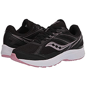 Saucony Women's Core Cohesion 14 Road Running Shoe, Black/Pink, 8.5 Wide