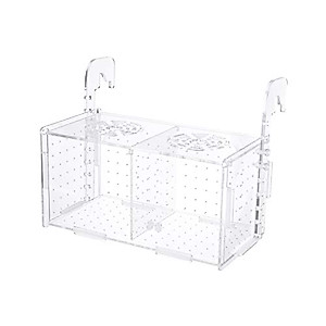 Balacoo Aquarium Fish Breeding Box - Transparent Acrylic Fish Tank Isolation Hatchery Hanging Incubator for Shrimp Clownfish Baby Fishes (Hook 201011cm)