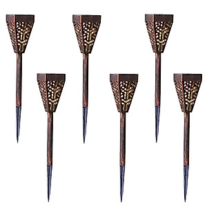 6 Pack Solar Pathway Lights Outdoor Yard Decoration Solar Led Landscape Lights Waterproof Outdoor Solar Lights for Garden Landscape Path Yard Patio Driveway Walkway