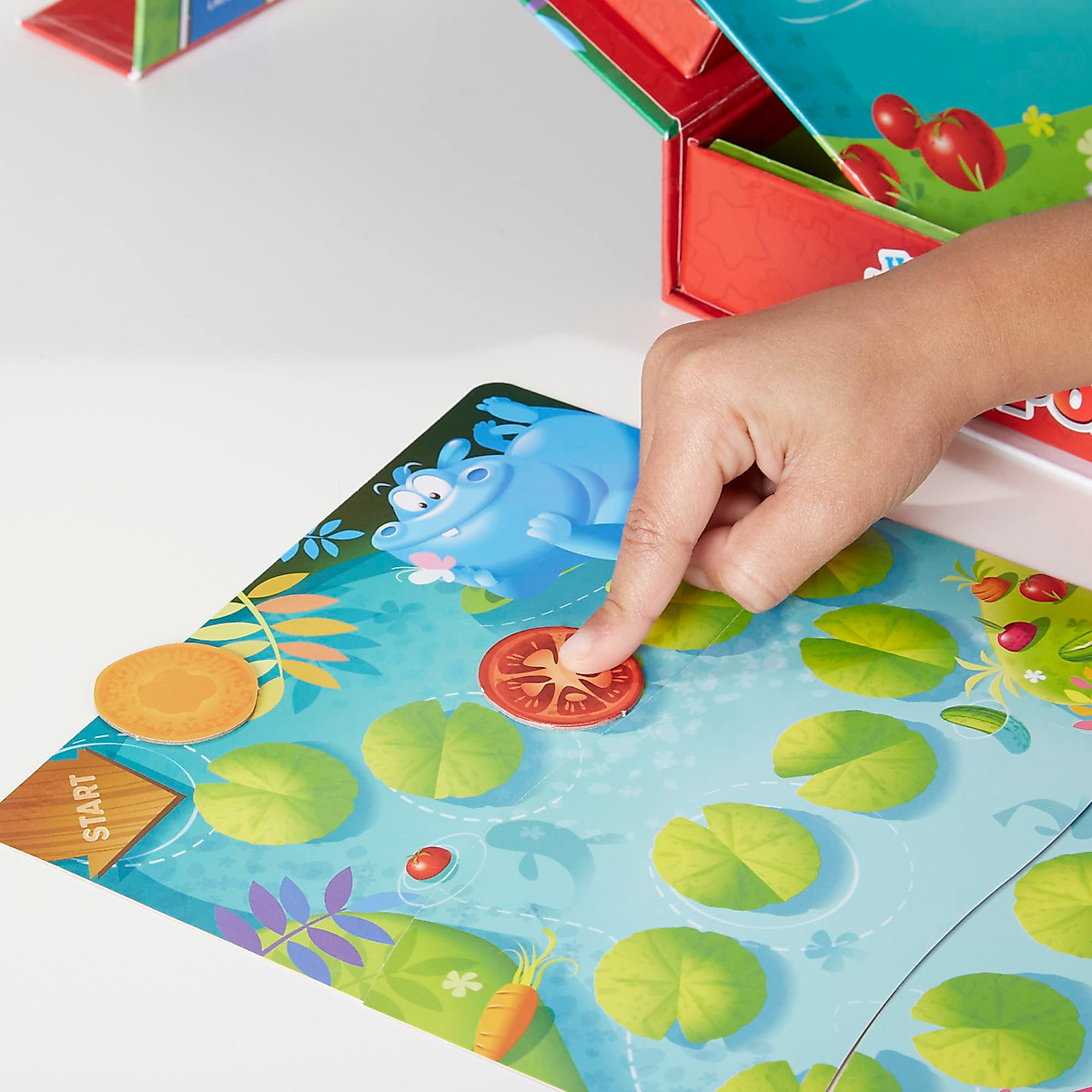 Hasbro Gaming Hungry Hungry Hippos Junior Board Game | 2-in-1 Game for Preschoolers and Kids | Ages 3 and Up | 2 to 4 Players | Counting and Numbers Games