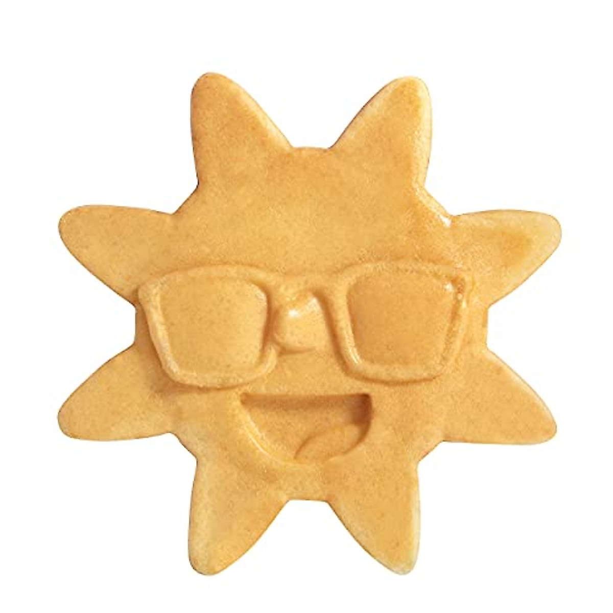 Rise and Shine Mini Sun Waffle Maker for Easter Morning- Personal-Sized 4" Sunshine Smile Individual Waffles for Kids, Adults- Cute NonStick Electric Waffler Iron- Easter Basket Stuffer Breakfast Gift