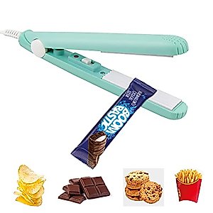 Portable Mini Smart Heat Sealer Machine Kitchen Gadgets, Food Sealer Bag Re-sealer for Food Storage, Handheld Vacuum Sealers for Chips Bag, Foil Bag, Mylar Bags, （Green）
