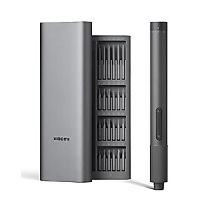 Xiaomi Electric Precision Screwdriver, All-metal Gearbox, Powerful Magnetic Motor, Rechargeable Lithium Battery, S2 Steel Screwdriving Bits, Type-C Charging, Aluminium Alloy Case, Grey