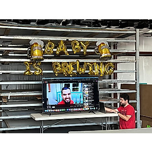 JeVenis Baby is Brewing Balloons Baby is Brewing Banner Baby Reveal Balloons Baby Brewing Baby Shower Decor Baby Gender Reveal Decoration