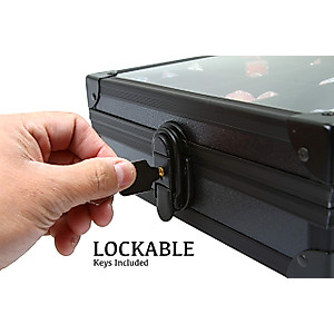Forged Dice Co. Dice Display Case and Rolling Tray with 2 Removable Divided Dice Trays - Storage Box Holds up to 480 Metal or Plastic Polyhedral Dice Sets - Great for Dice Collectors or RPG D&D Games