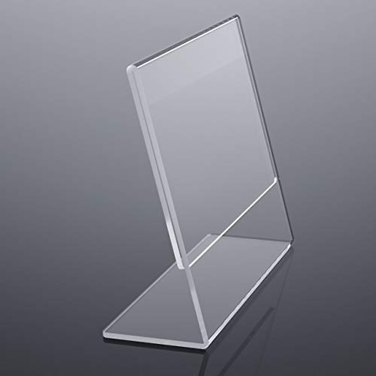 NIUBEE Acrylic Sign Holder 8.5x11 Inches 3 Pack Landscape, Slant Back Clear Paper Frames, Plastic Flyer Display Holder, Document Menu Table Stand for Office, Store, Restaurant -Horizontal