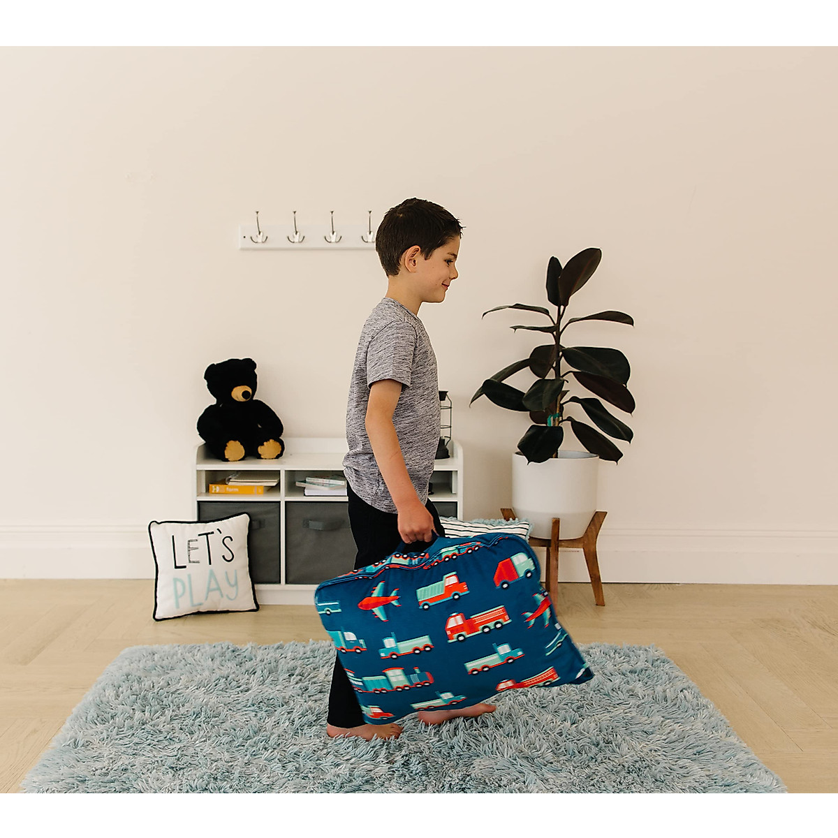 Wildkin 12 Inch Kids Backpack Bundle with Plush Nap Mat (Under Construction)