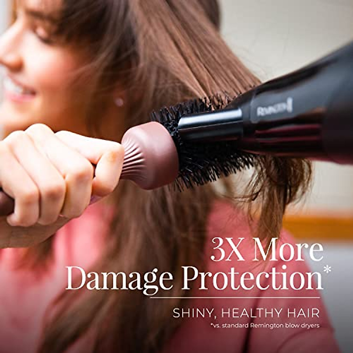 Remington D3190 Damage Protection Hair Dryer with Ceramic + Ionic + Tourmaline Technology, Black, 3 Piece Set, 1 Count (Pack of 1)