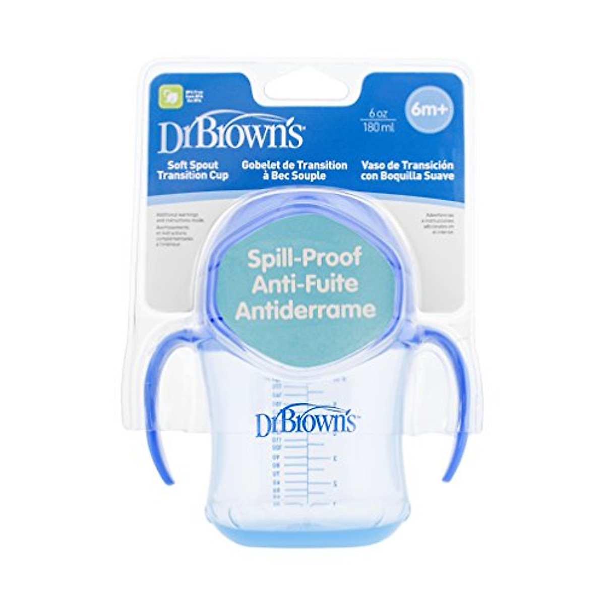 Dr. Brown's Soft-Spout Transition Cup, 6 oz (6m+), Blue, Single