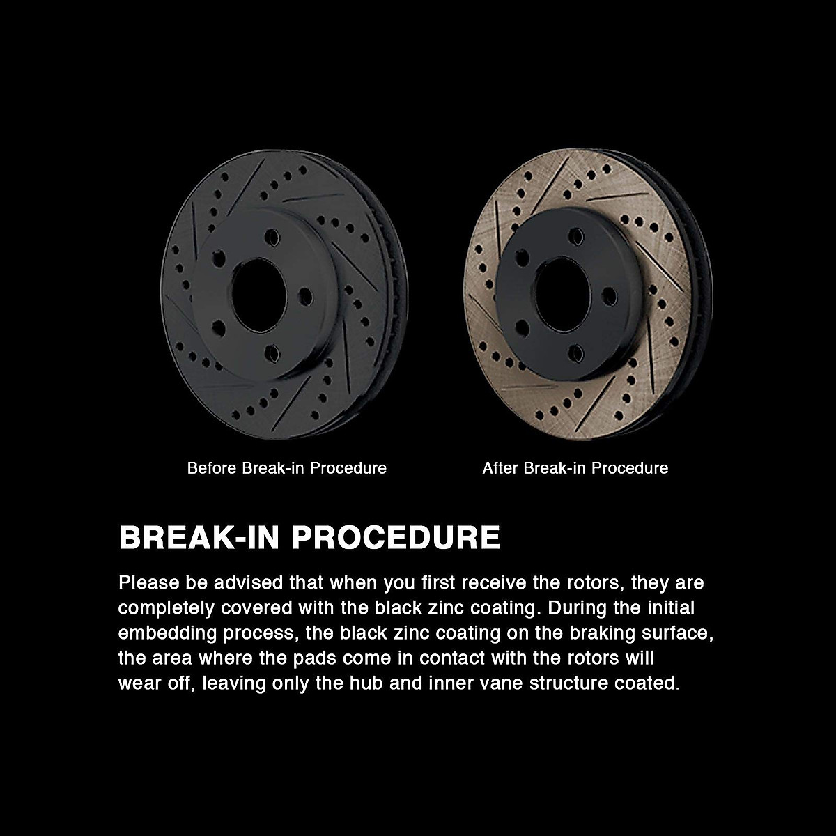 PowerSport Front Rear Brakes and Rotors Kit |Front Rear Brake Pads| Brake Rotors and Pads| Ceramic Brake Pads and Rotors |fits 2010-2015 Chevrolet Camaro