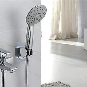 2 pcs Strong Adhesive Chrome Shower Head Holder Adjustable Shower Wand Holder,Handheld Shower Head Wall Mount Bracket Showerhead & Bidet Sprayer Bracket for Bathroom