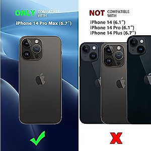 CACOE Magnetic Case for iPhone 14 Pro 6.1 inch-Compatible with MagSafe & Magnetic Car Phone Mount,Anti-Fingerprint TPU Thin Phone Cases Cover Protective Shockproof (Matte Black)
