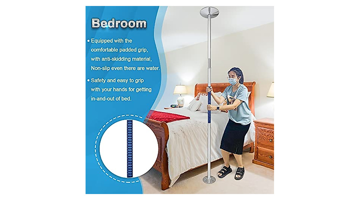 Security Floor to Ceiling Grab Bar for Elderly | Safe Mobility Support