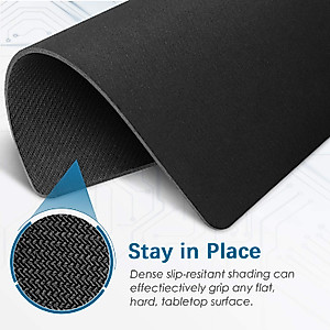 Mouse Pad 9.5×8.0×0.12 inches Premium-Textured Non-Slip Rubber Base Mouse Mat Mousepad for Office & Home, Black (3 Pack)