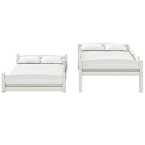 DHP Phoenix Full-Over-Full Floor Bunk Bed, White