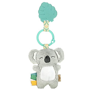 Itzy Ritzy Infant Toy & Teether - Itzy Pal Baby Teething Toy Includes Lovey, Crinkle Sound, Textured Ribbons & Silicone Teether Toy for Newborn (Koala)