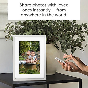 Skylight Digital Picture Frame - WiFi Enabled with Load from Phone Capability, Touch Screen Digital Photo Frame Display - Customizable Gift for Friends and Family - 10 Inch Silver