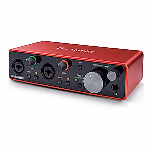 Focusrite Scarlett 2i2 USB Audio Interface (3rd Gen) with Pop Filter & XLR-XLR Cable Bundle