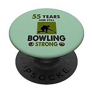 Lawn Bowls 55th Birthday Idea For Men & Funny Lawn Bowling PopSockets Swappable PopGrip