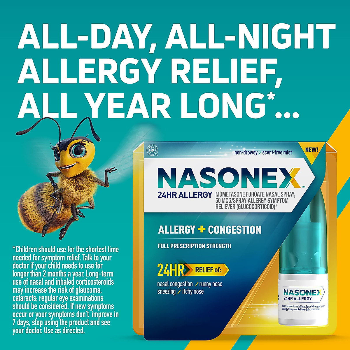 Nasonex 24Hr Allergy Nasal Spray - 60 Spray