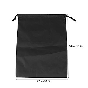 Storage Bags, Nylon Drawstring Storage Bags proof Storage Bags for Shoes Clothes Organizer(Black)
