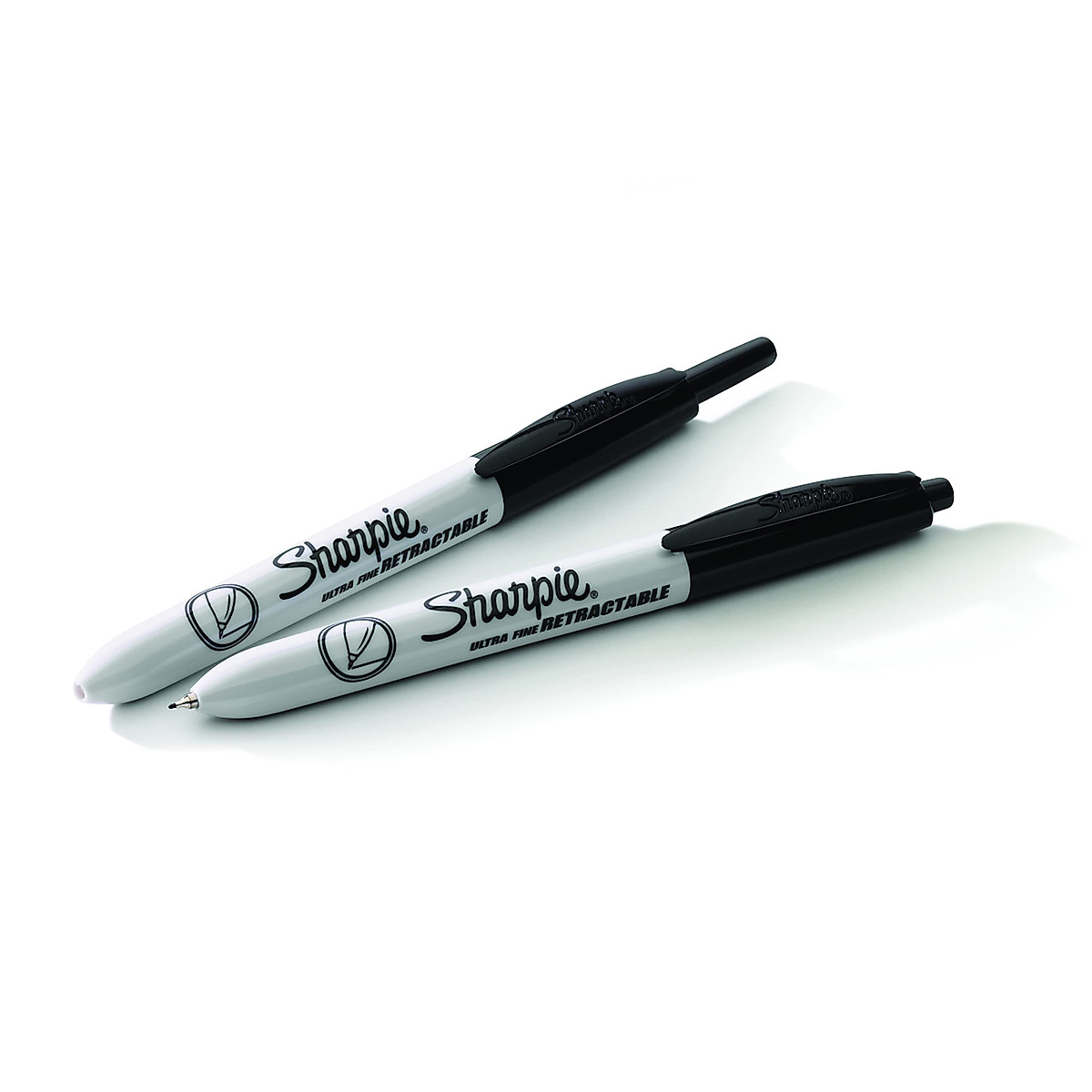 SHARPIE Retractable Permanent Markers, Ultra Fine Point, Black, 2 Count
