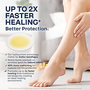 Dr. Frederick's Original Better Blister Bandages - 10 ct Heel Pack - Water Resistant Hydrocolloid Bandages for Foot, Heel Blister Prevention & Recovery - Blister Pads