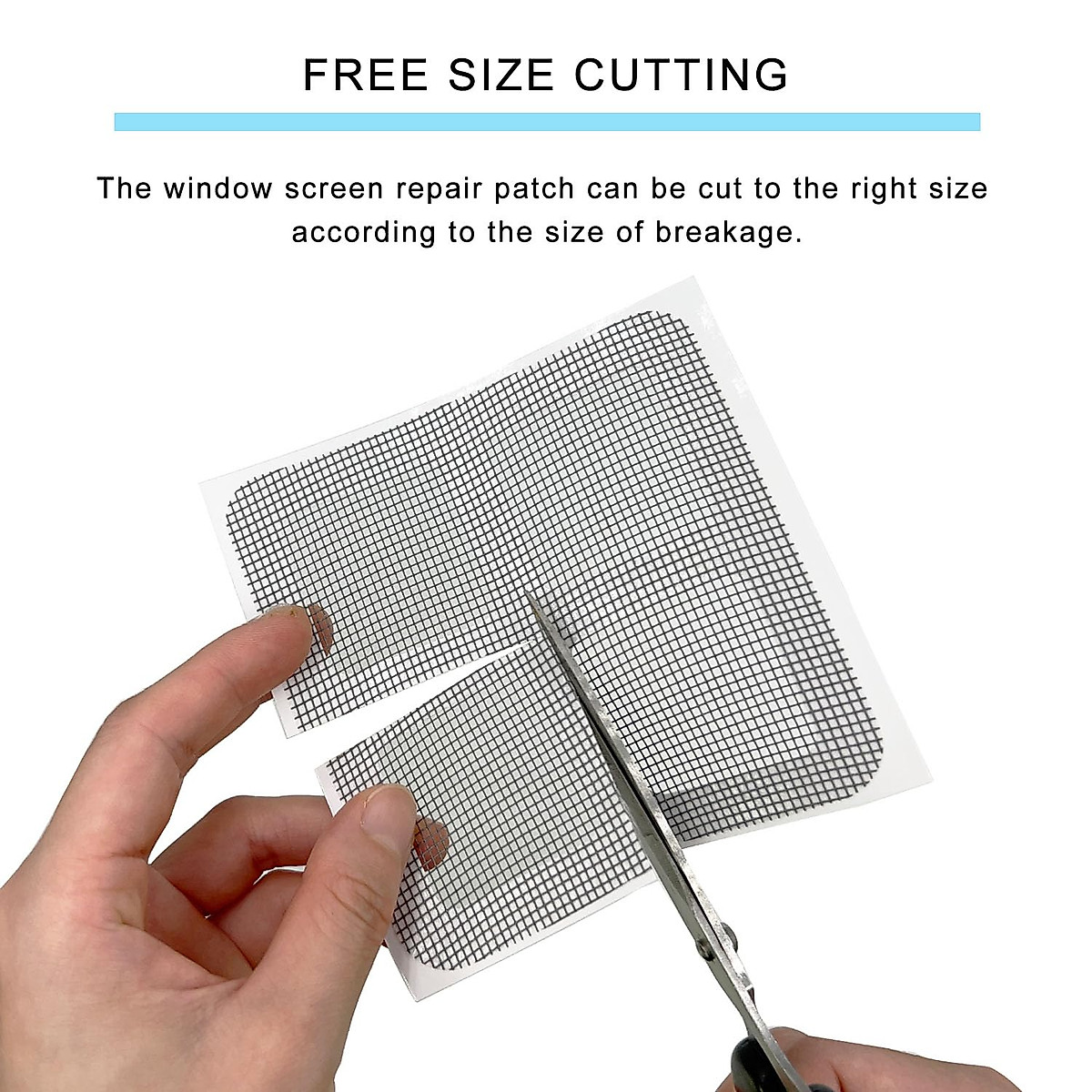 Window Screen Repair Patches,Screen Door Replacement Repair Kit,Self-Adhesive Screen Kit Fiberglass Screen Patches Mesh Repair Suitable for Repairing Holes&Tears (Grey-10Pcs, Large)