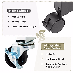 MEDIMALL Rolling Kitchen Island Cart with Storage, Utility Cart on Steel Lockable Casters, Mobile Serving Cart with Drawers, Shelves & Removable Tray, Island Table for Dining Room & Living Room, White
