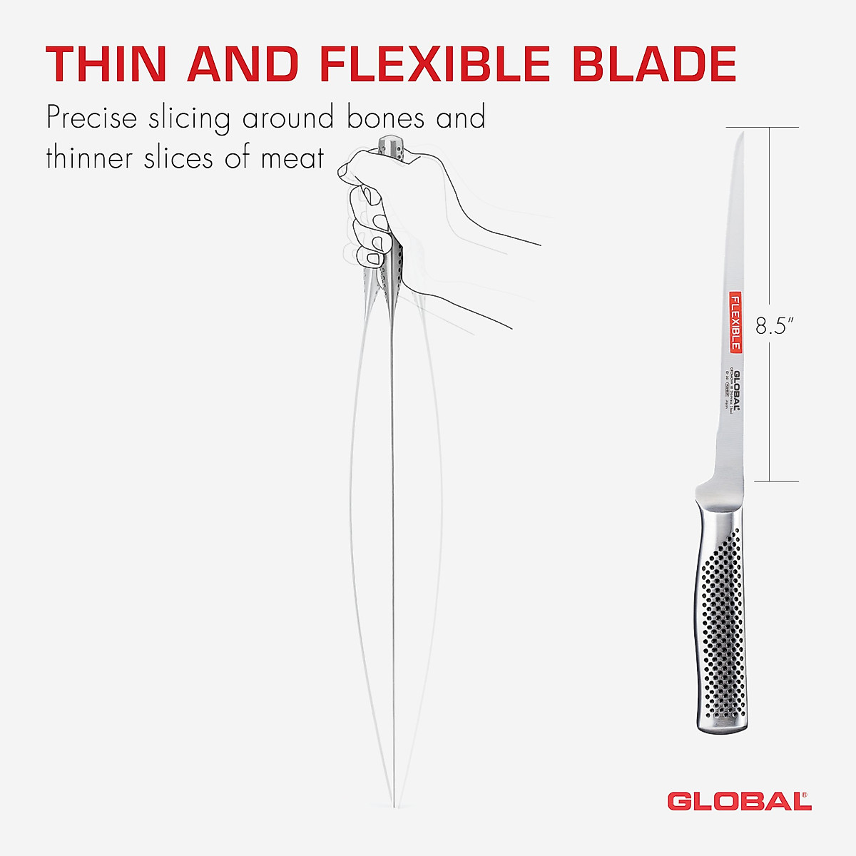 Global G-30-8" Flexible Swedish Fillet Knife