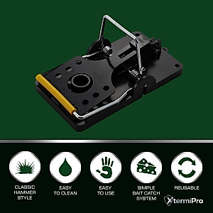 Mouse Traps Indoor for Home - 6 Pack Rat Traps Outdoor Large Fast Kill | Reusable Mice Traps | Easy Setup Chipmunk Trap | Small Rodent Traps | Effective and Safe Mouse Trap for Home Office |