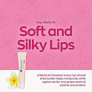 Hanalei Cruelty-Free & Paraben-Free Lip Treatment to Soothe Dry Lips – Made with Kukui Oil, Shea Butter, Grapeseed Oil – Restores Dry Lips - Made in USA – Rose Tint – Travel-Size 3 Pack (5g x 3)