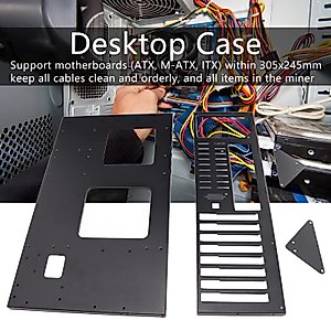 ATX/M‑ATX/ITX Case,Gaming Computer Case Chassis,Open Air Case Frame Graphics Card Mining Machine Cas,DIY Motherboard Rack Mine Rack,Good Heat Dissipation Effect