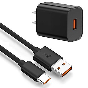 AC Wall Power Adapter & USB C Type C Charging Cable Cord Wire for JBL Go 3 Charge 4 FLIP 5 Pulse 4 Jr Pop Speakers, Earbuds, Headphones & Headsets with USB-C Port