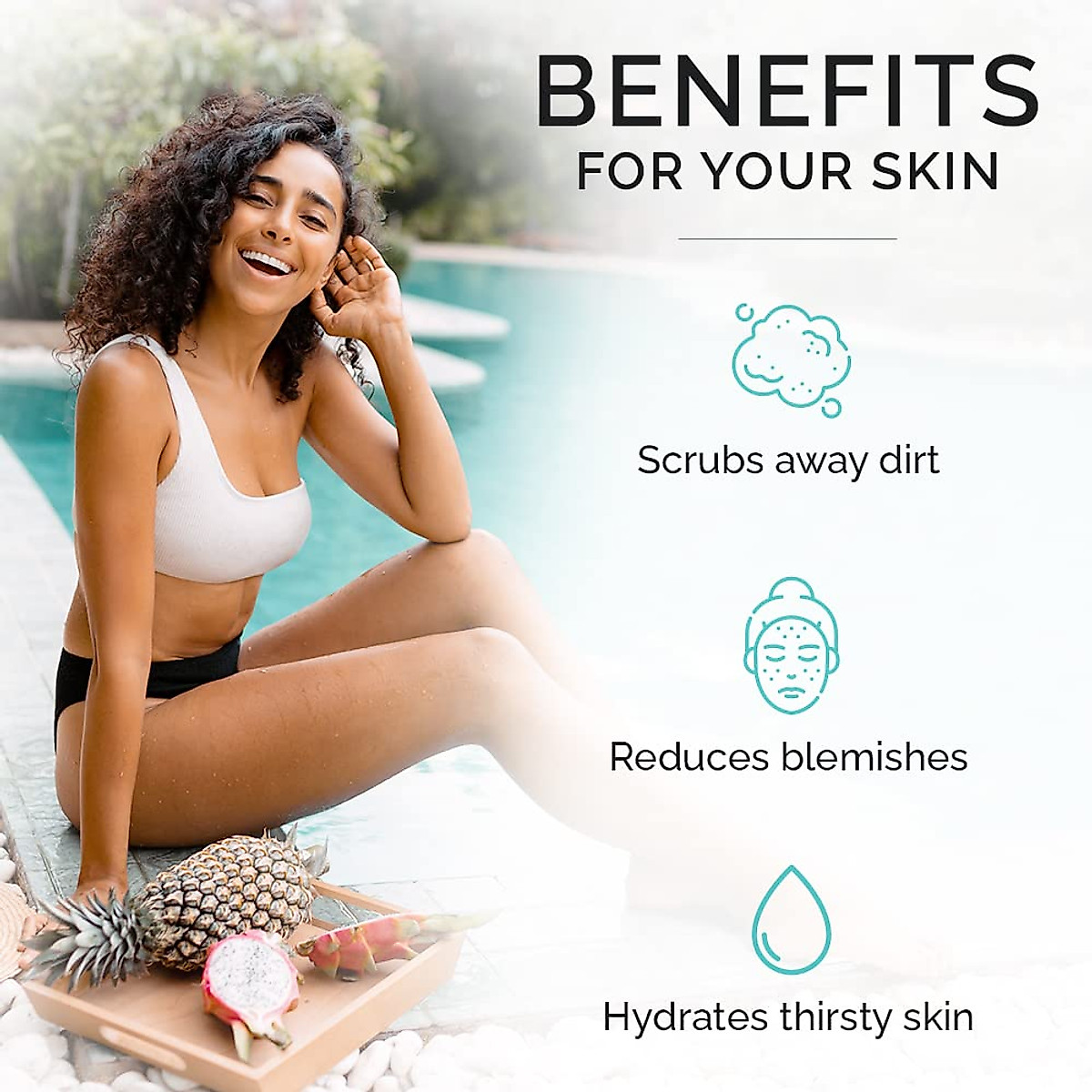 Vitamins and Sea Beauty, Hydrating Exfoliating Face Cleansing Wash Scrub, Skin Deep Pore Cleanser Minimizer with Sea Salt and Coconut Skincare, 5.1 Fl Oz