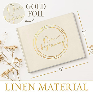 Premium Wedding Guest Book Set, Includes Slipcase Box, 100 Pages, and 200 Stickers, Perfect for Wedding Reception, Bridal Shower, and Special Events