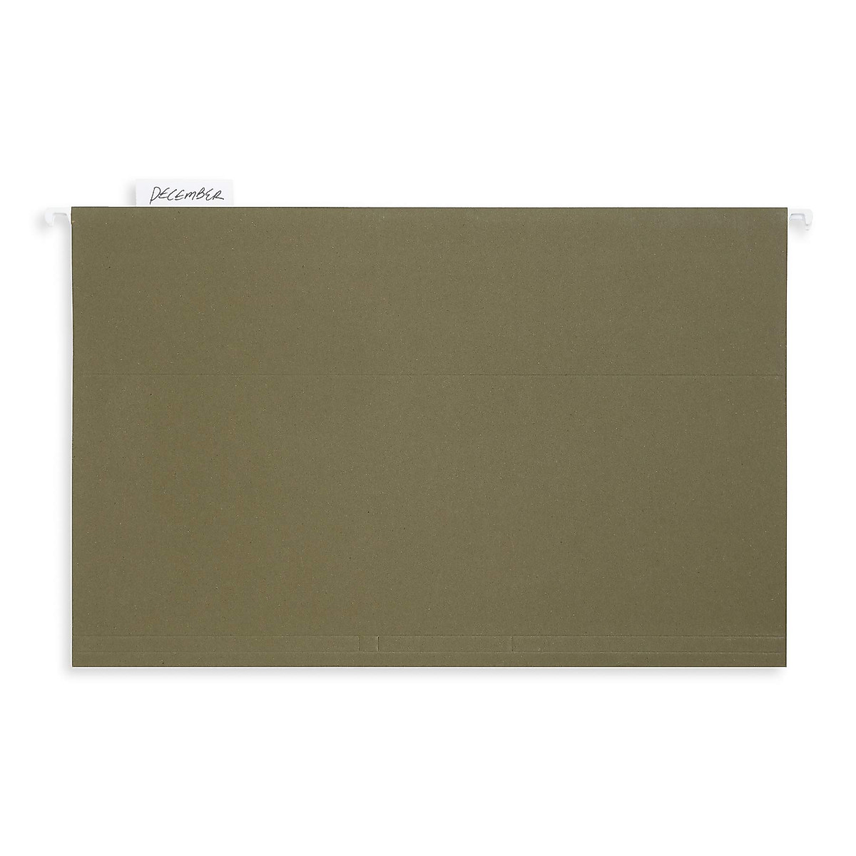 Blue Summit Supplies 50 Legal Size Hanging File Folders, 1/5 Cut Adjustable Tabs, Legal Size, 5 Tab Locations, Designed for Legal and Law Office File Organization, Standard Green, 50 Pack, Legal Size