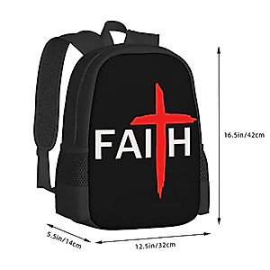 DARLEKS Jesus Christian Faith Cross Backpacks For Teen,Large-Capacity Backpacks, Casual School Bags, School Bags, Lightweight Water-Repellent School Bags And Travel Bags