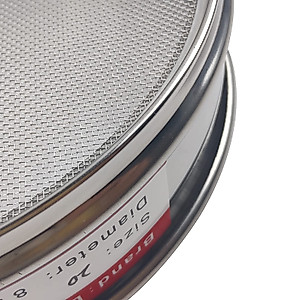 LABALPHA 20 Mesh Lab Sieves, #20 Mesh Test Sieve, 8'' Diameter, 304 Stainless Steel Wire Cloth (0.9mm)