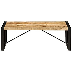 QJBSAVVA Coffee Table 47.2"x23.6"x15.7" Solid Mango Wood,Entrance Table Tray Tables Center Table Low Table Suitable for Meeting Rooms, Reception Rooms, Offices