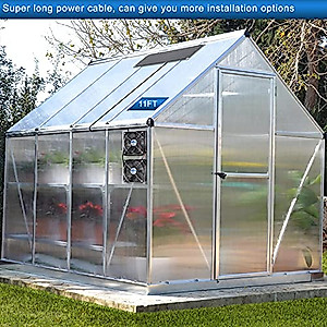 Solar Panel Fan Kit, AntPay 10W Weatherproof Dual Fan with 11Ft/3.5m Cable for Small Chicken Coops, Outside, Greenhouses, Sheds,Pet Houses, Window Exhaust