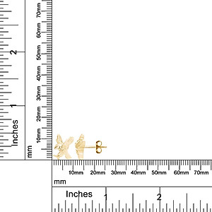 Eagle Stud Earrings In 14k Yellow Gold Over Sterling Silver