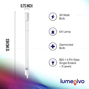 lumenivo 30W UV Light Water Purifier Replacement Lamp for Aquasana Whole House Water Filter System, Sterilight UV Lamp Filter - 1 Pack