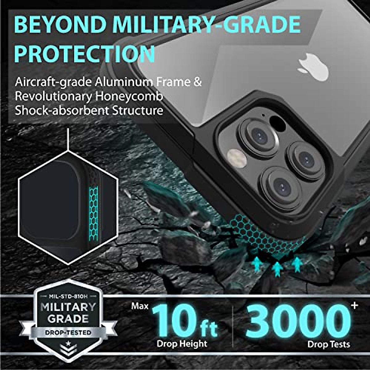 SWITCHEASY Rugged iPhone 13 Pro Max Case with Strap - Odyssey, 6.7" Aircraft-Grade Aluminum Alloy Crossbody Case with Lanyard, US Military-Grade Protection, Adjustable Fashion Neck Strap (Trendy)