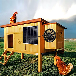 SUNYIMA Solar Fan, 20W Weatherproof Solar Powered Fan with DC Fan for Small Chicken Coops, Greenhouses, Sheds,Pet Houses, Window Exhaust