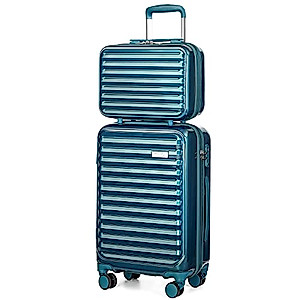 Coolife Luggage Suitcase expandable (only 28”) ABS+PC Spinner suitcase with TSA Lock carry on 20 in 24in 28in